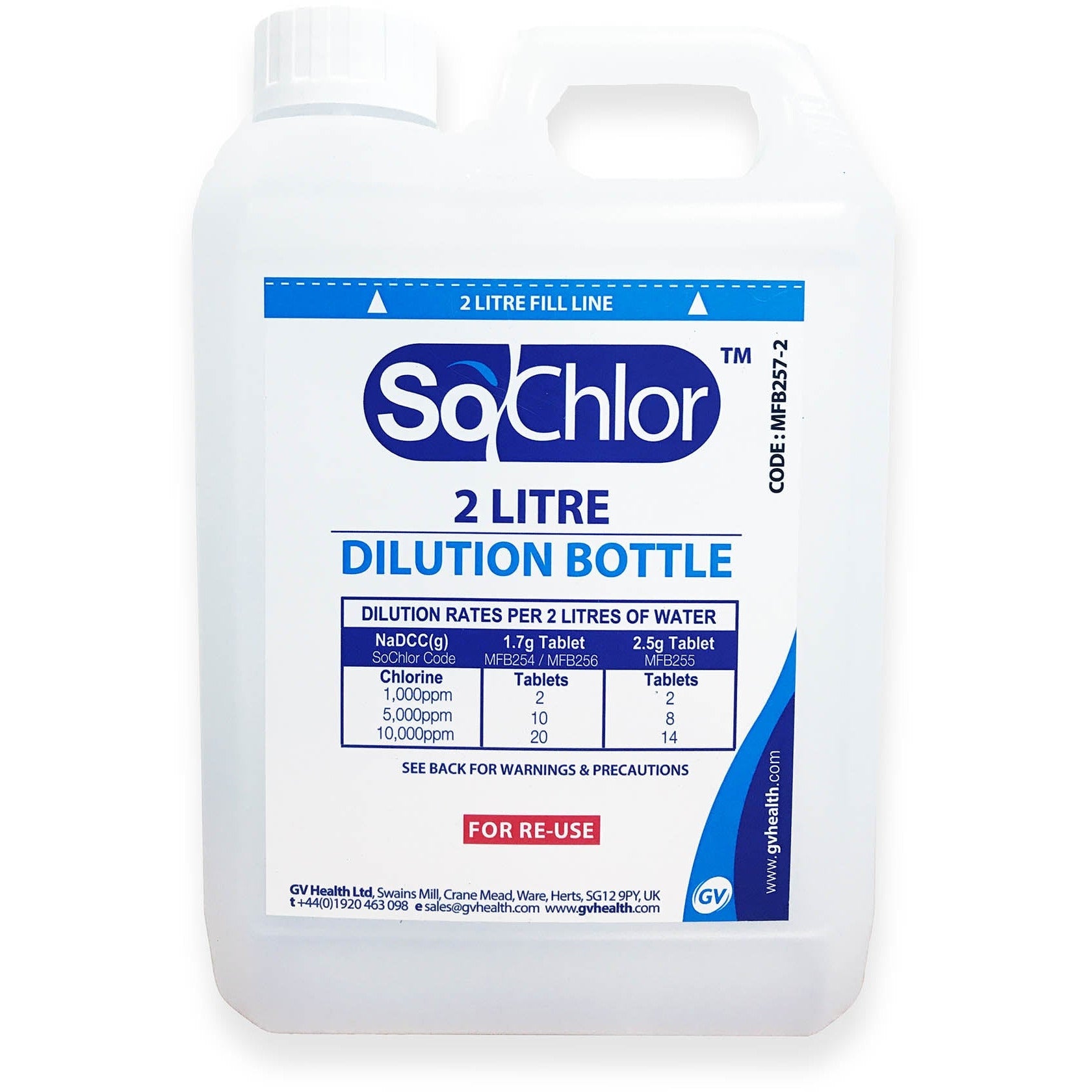 Diluter bottle 2 litre with lid – Medisave UK