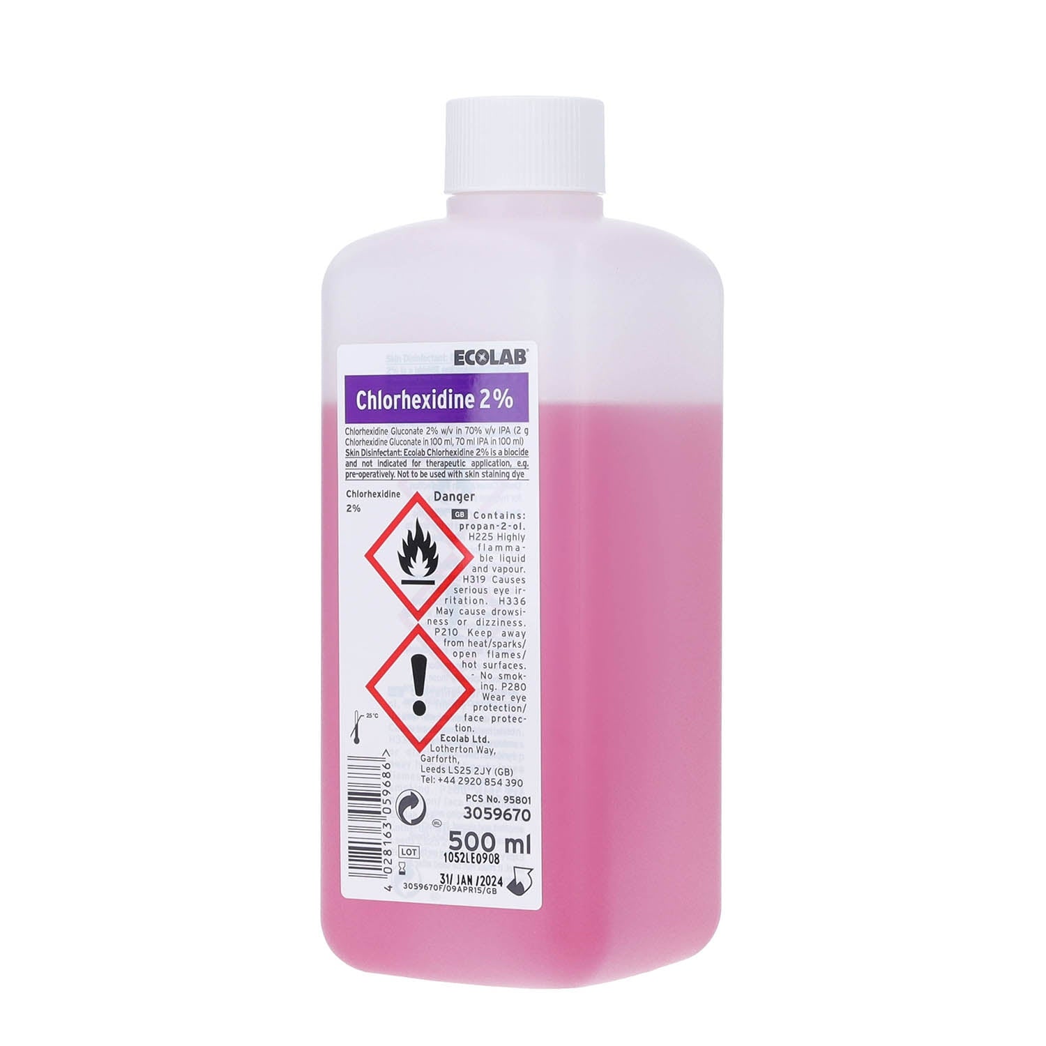 Ecolab Chlorhexidine 2% 500ml – Medisave UK
