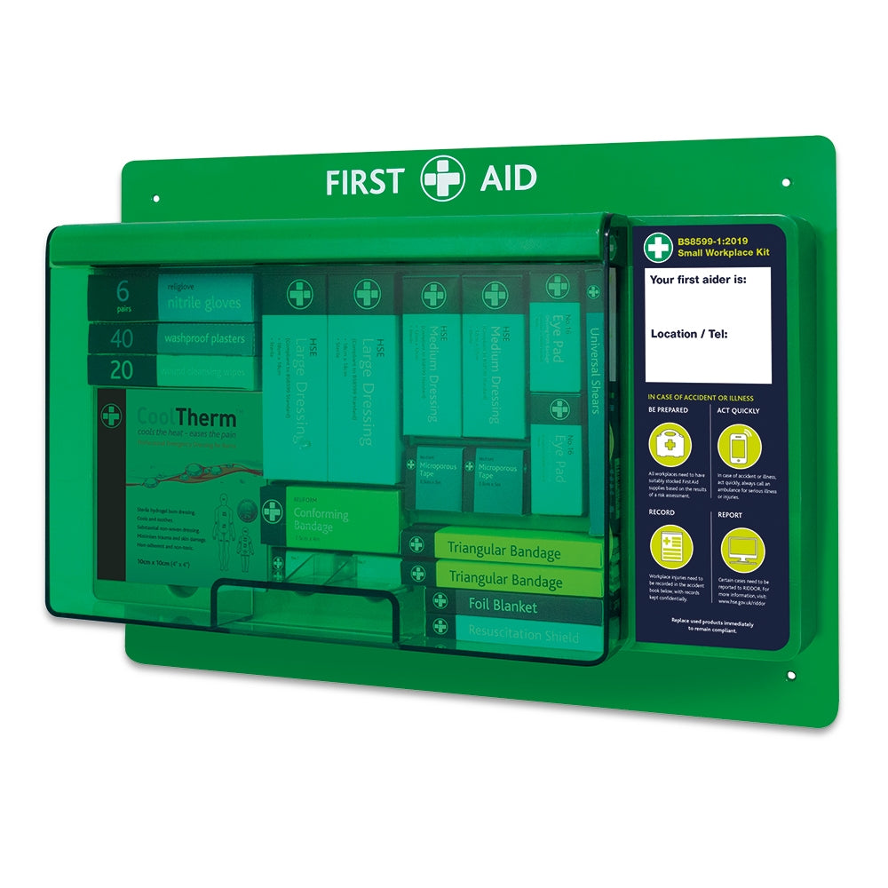 Deluxe First Aid Wall Station - Small Workplace Kit – Medisave UK