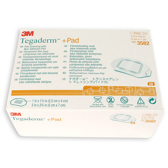 3M™ Tegaderm +pad Film Dressing with Non-Adherent Pad (5 x 7cm) - Box ...