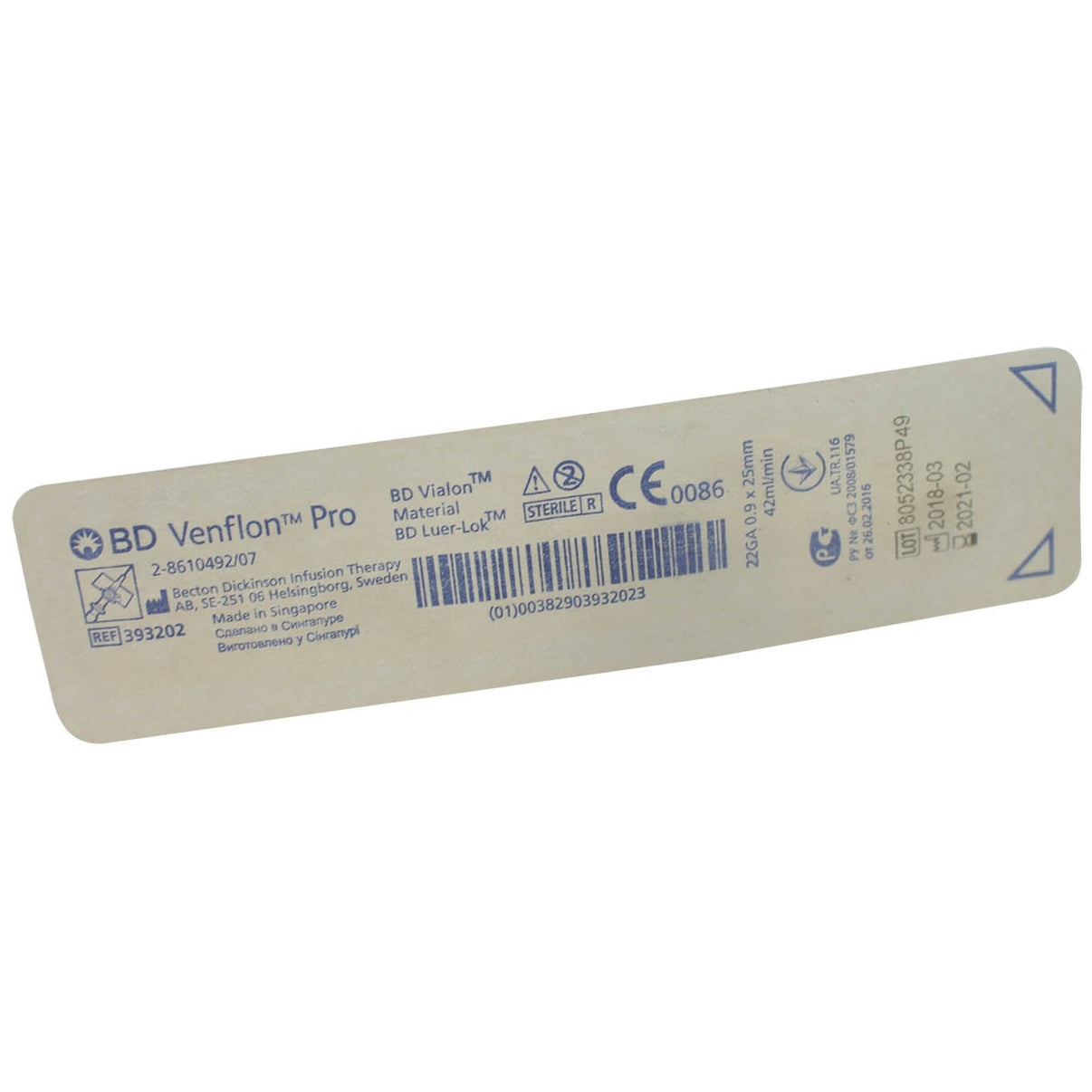 BD Venflon IV Catheter - 22g 25mm Ported & Winged x 50 – Medisave UK