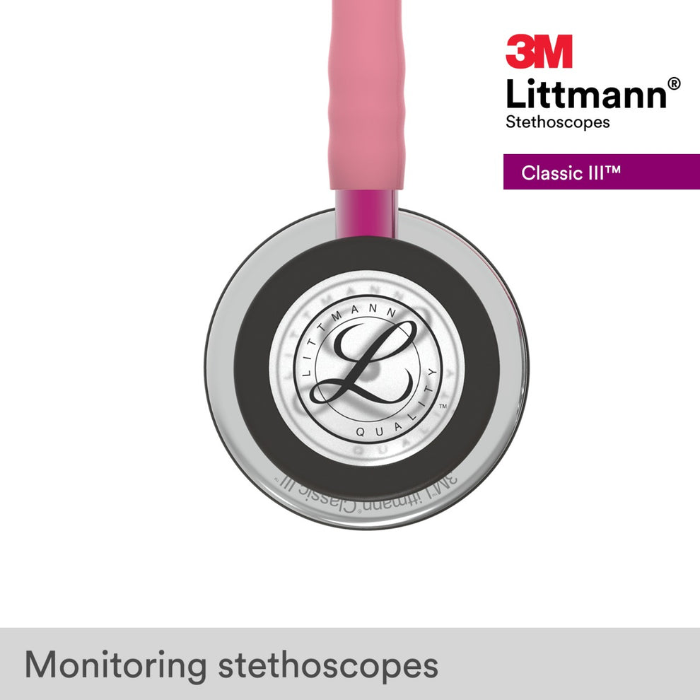 Littmann Classic III Monitoring Stethoscope: Mirror & Pearl Pink - Pin ...