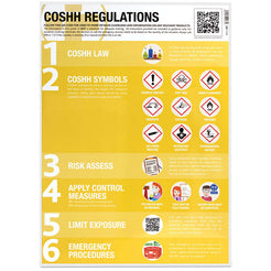 COSH Symbols & Regulations Guidance Poster Laminated 420mm x 594mm ...