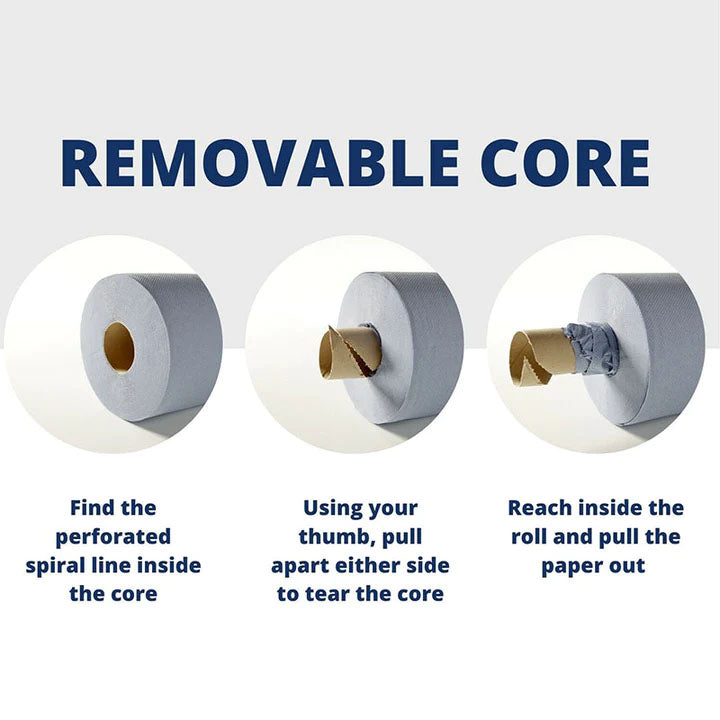 Blue Roll Tissue Centre-Feed x 6 Pack – Medisave UK