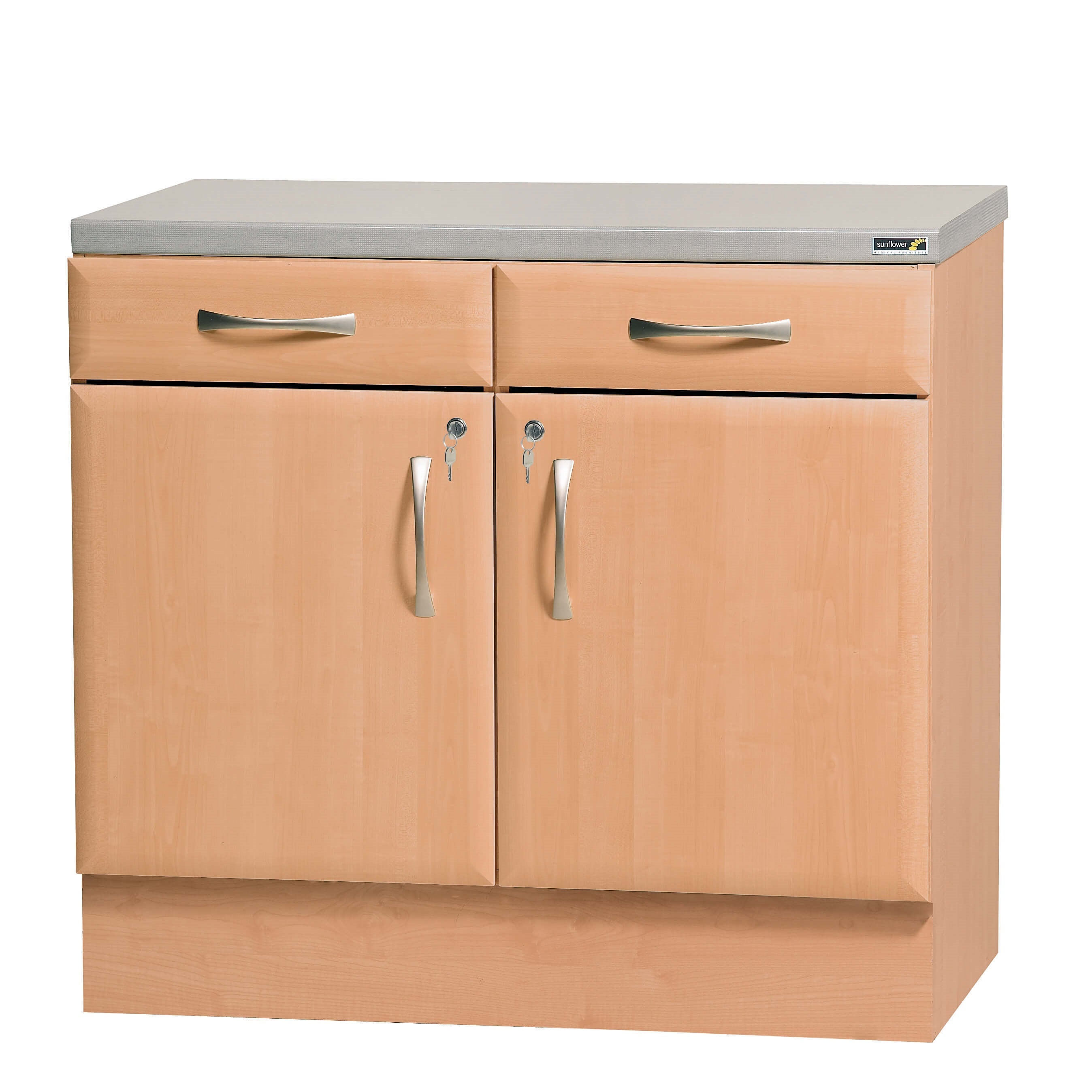 100cm Drawerline Cabinet - Beech – Medisave UK
