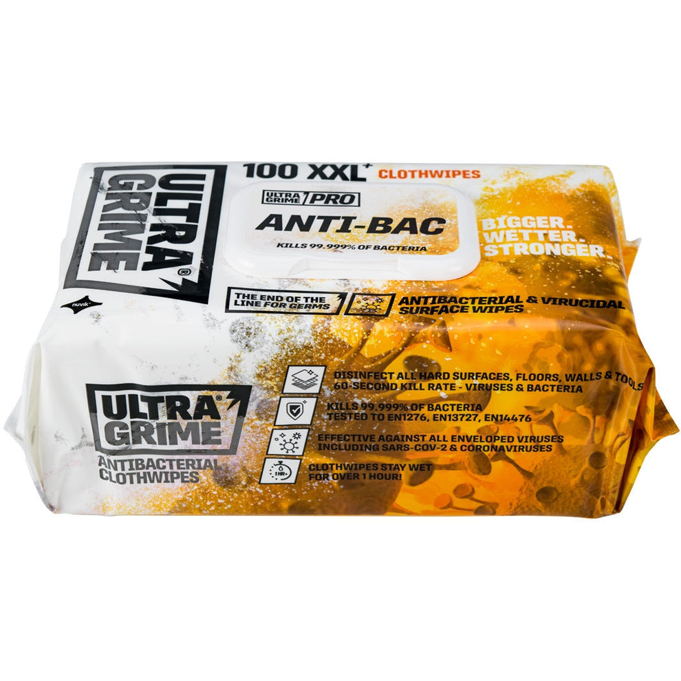 UltraGrime Wipes Pro Anti Bacterial XXL - Pack of 100 Wipes – Medisave UK