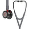 Littmann Cardiology IV Diagnostic Stethoscope: Grey & Smoke - Red Stem