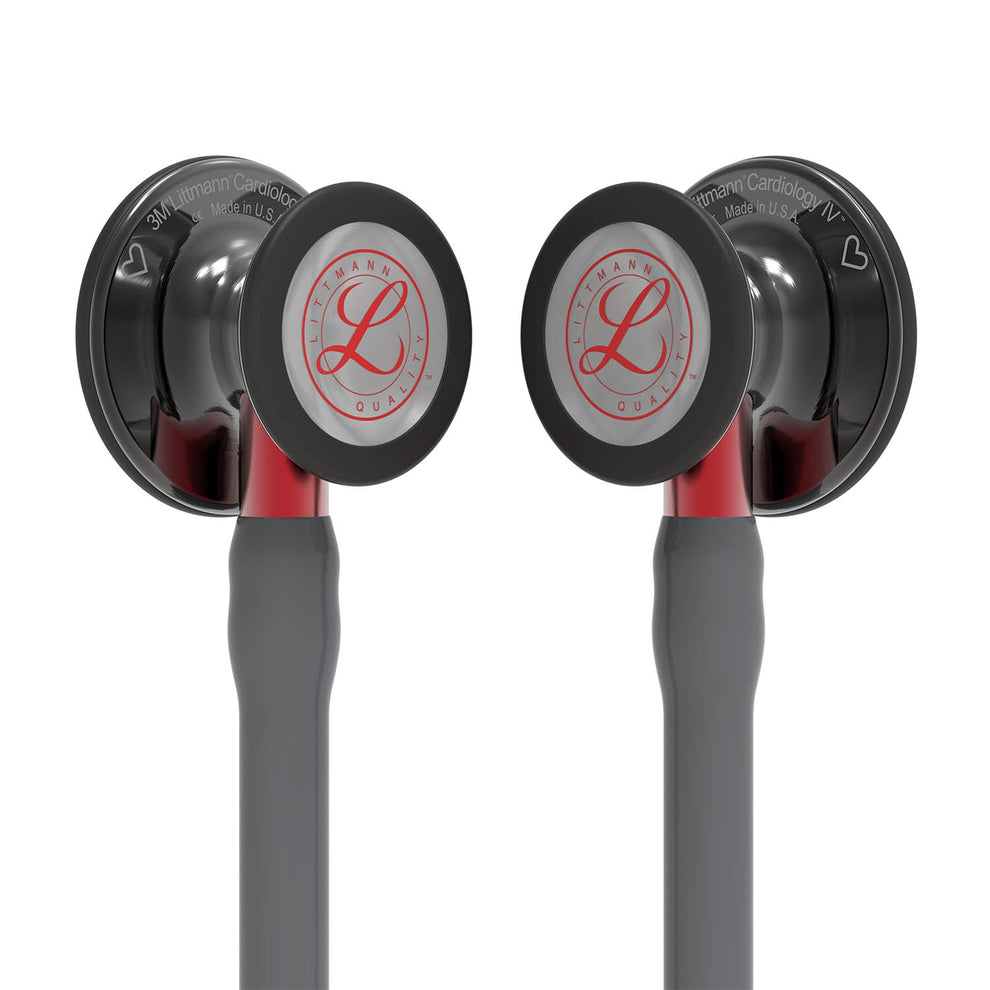 Littmann Cardiology IV Diagnostic Stethoscope: Grey & Smoke - Red Stem ...
