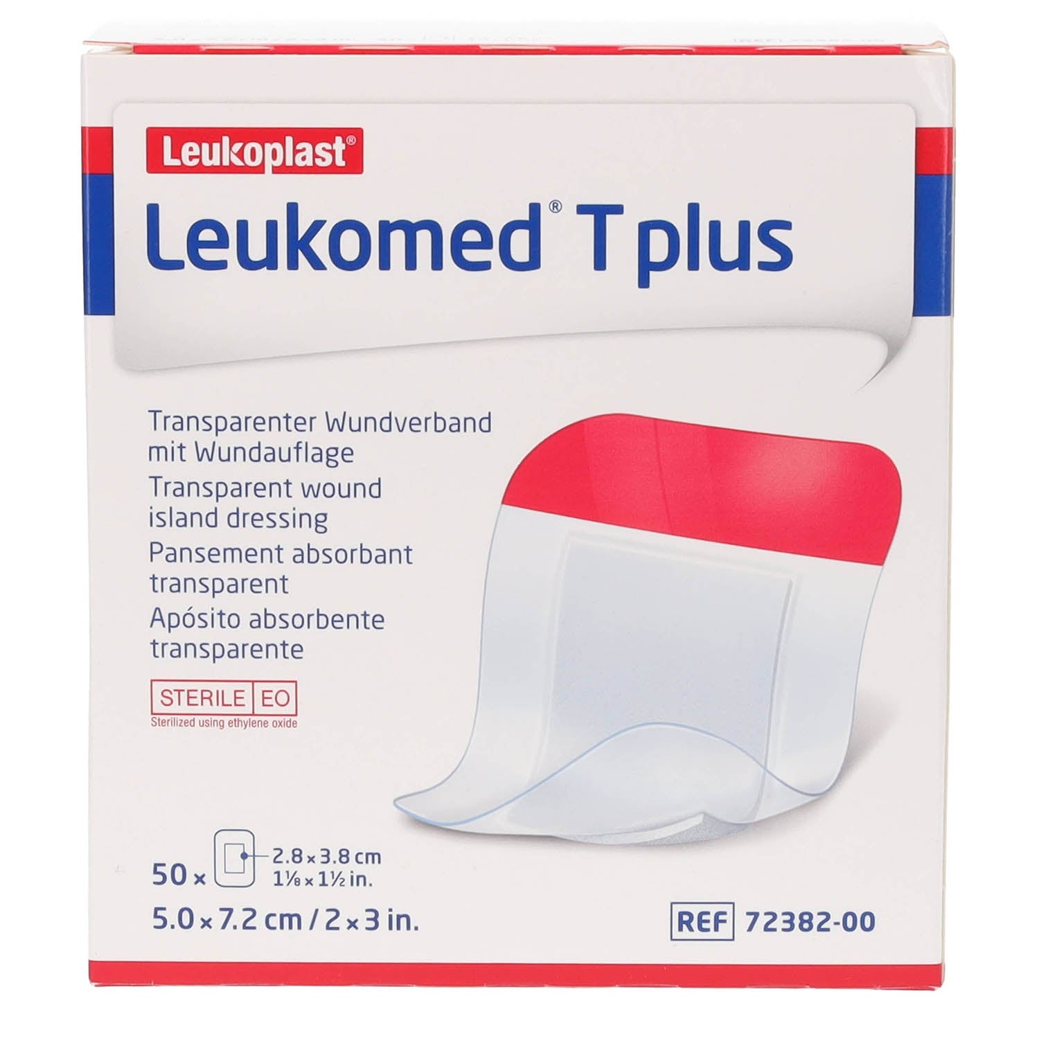 Leukomed T Plus Dressing 7.2cm x 5cm (pad size 3cm x 4cm) Pack of 50 ...
