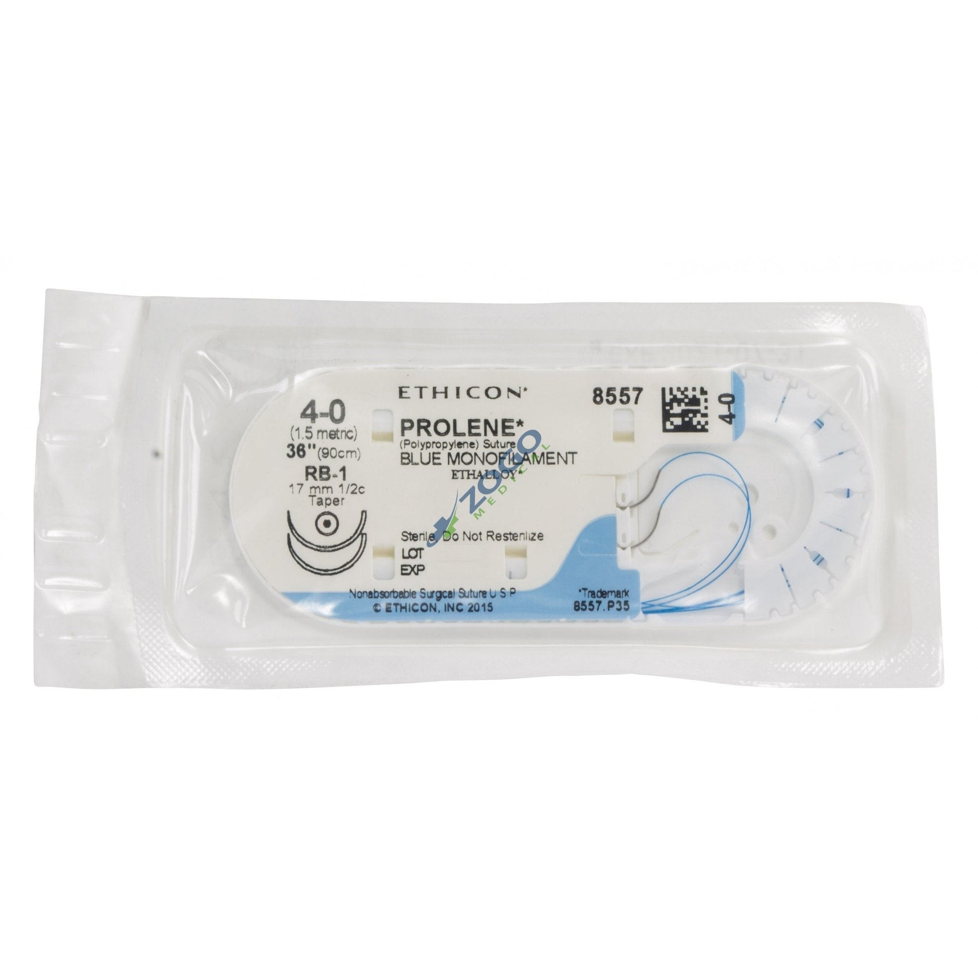 Ethicon sutures 4-0 Prolene Blue 1x36" RB-1 Double armed - Single – Medisave UK