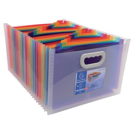Crystal Polypropylene Expanding File With Handles, 24 Sections ...