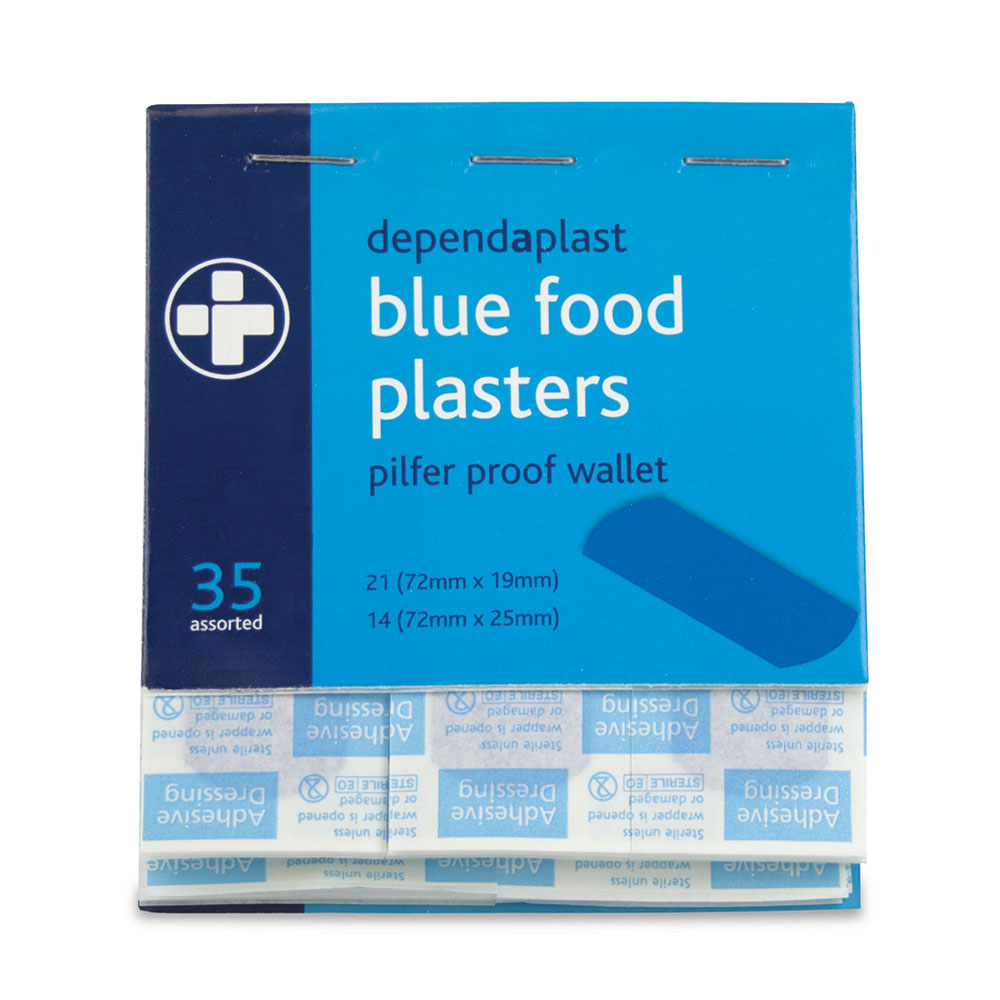Dependaplast blue detectable pilfer proof plasters 5 x 35 – Medisave UK