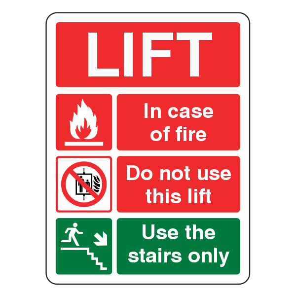 Lift Notice - Incase of Fire Do Not Use Sign – Medisave UK