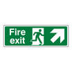 Fire Exit Sign - Arrow Up Right - CLEARANCE – Medisave UK