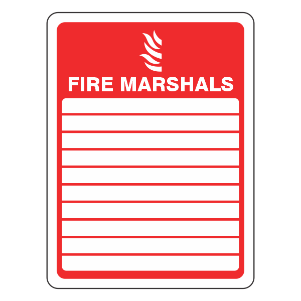 Fire Marshals Sign- CLEARANCE – Medisave UK