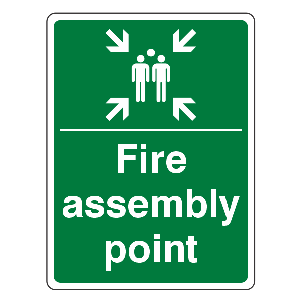 Fire Assembly Point Sign (Portrait Family)- CLEARANCE – Medisave UK