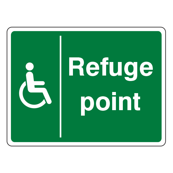 Refuge Point Sign- CLEARANCE – Medisave UK