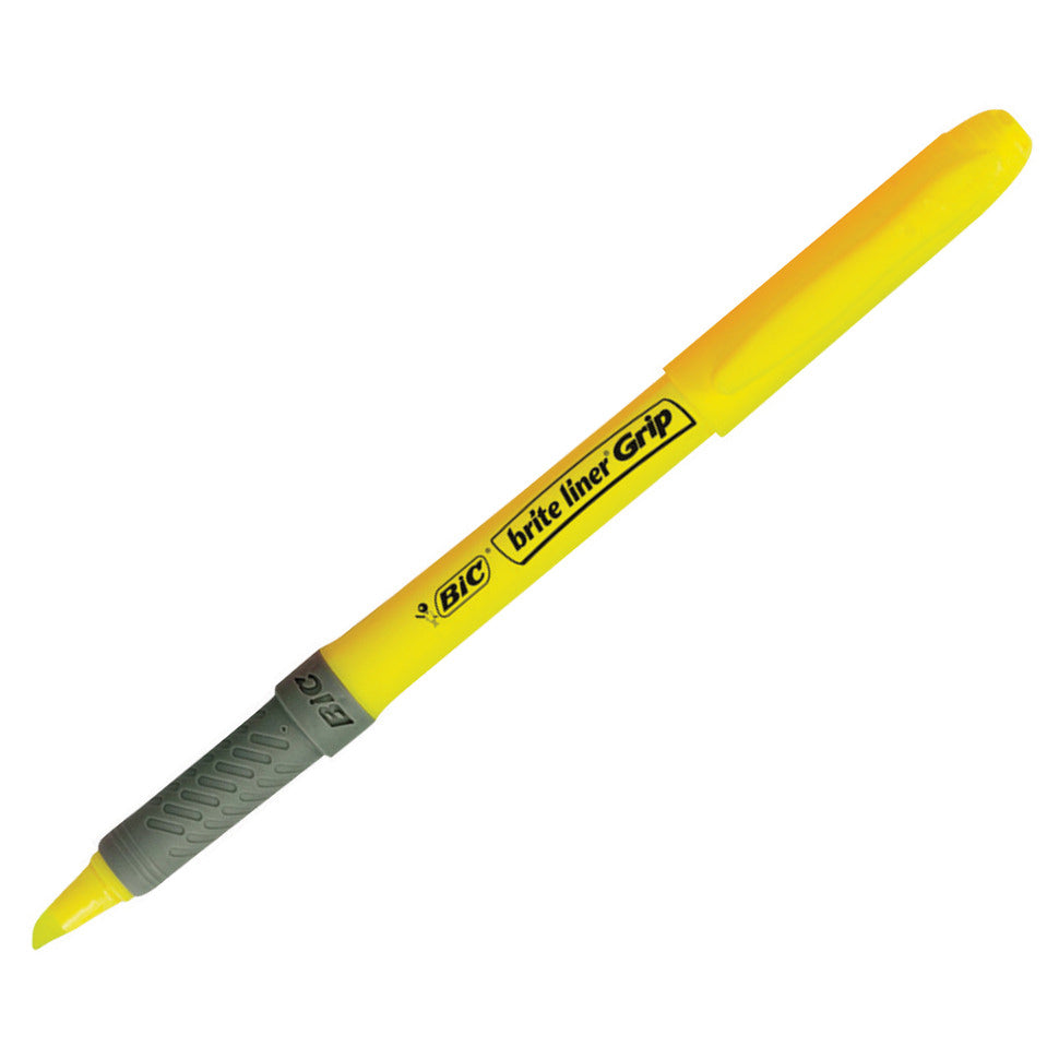 BIC Highlighter Grip Yellow 811935 pack of 12 – Medisave UK