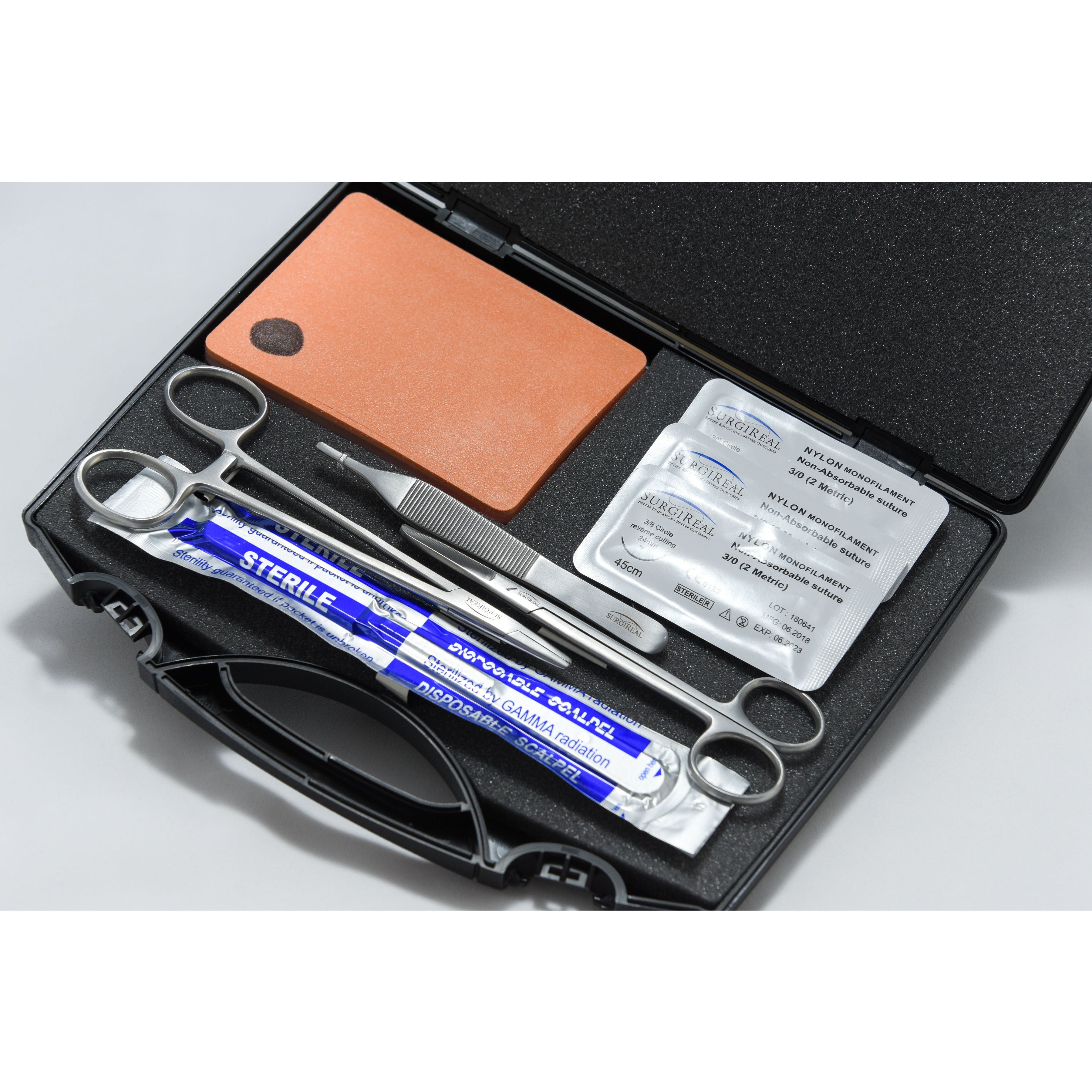 Suture Training Kit With 5-Layer Realsuture Suture Pad Light Skin (4-0 ...