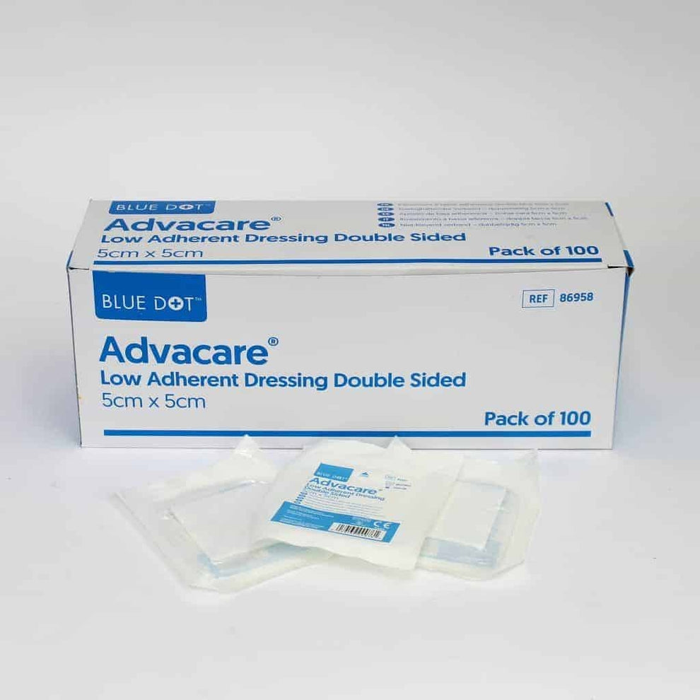 Advacare Low-Adherent Dressing 5cm x 5cm (Box 100) – Medisave UK
