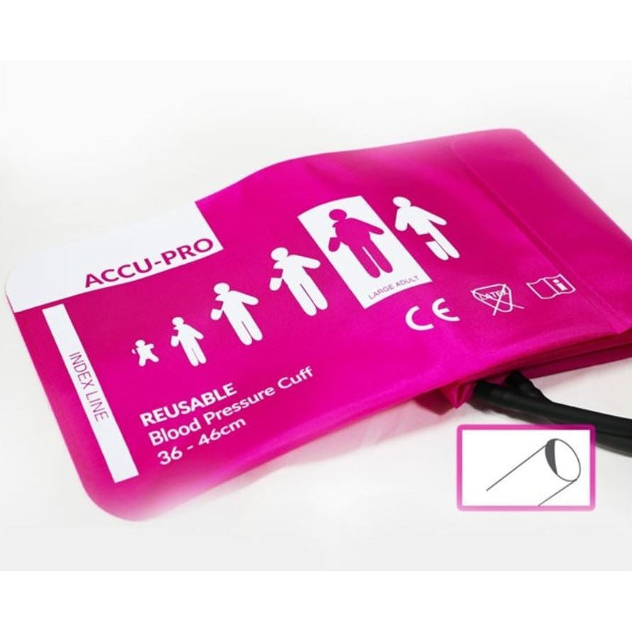 Accu-Pro NIBP Cuff, Reusable, Single Tube, No Connector, Large Adult ...