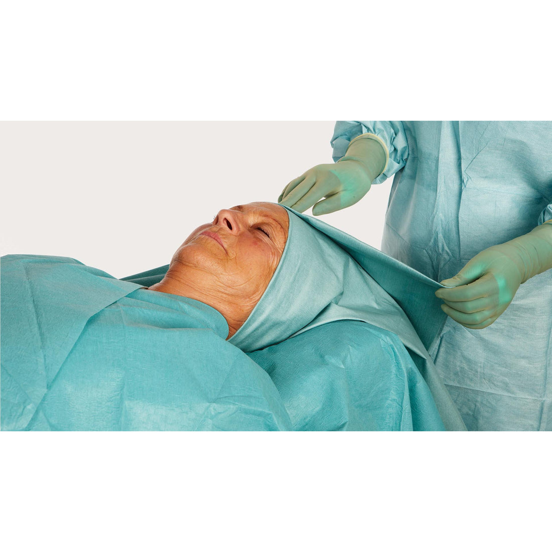 Head drape 150 x 175cm w/turban 106 x 100cm - Single – Medisave UK