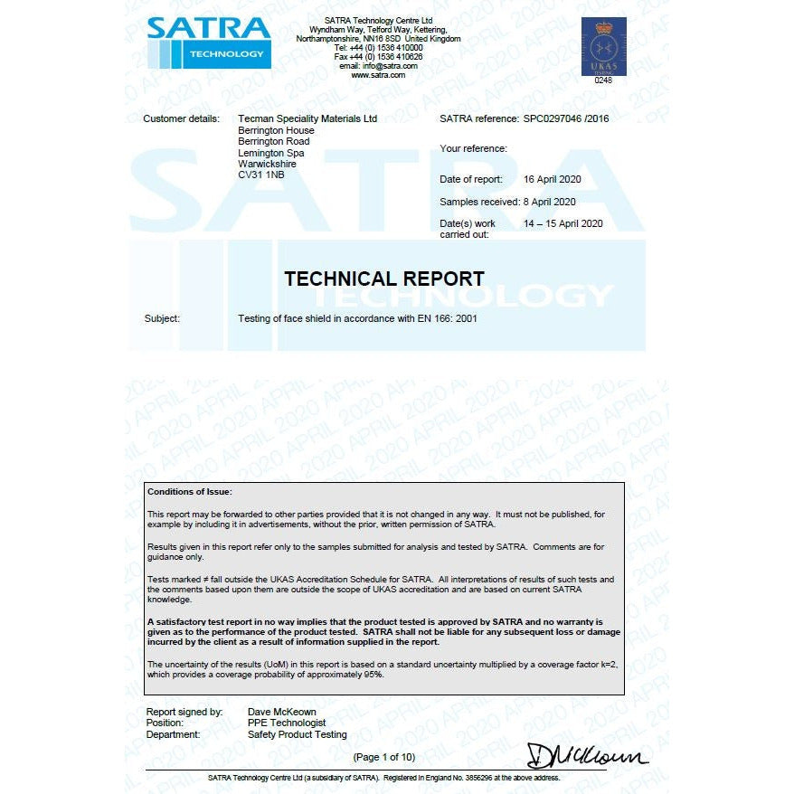 Barriguard Face Shield Visor - EN166 Certified – Medisave UK
