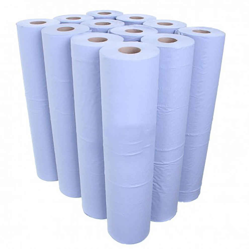 PRO Couch Roll 2 Ply Blue Recycled 50cm x 40m x 12 Rolls – Medisave UK