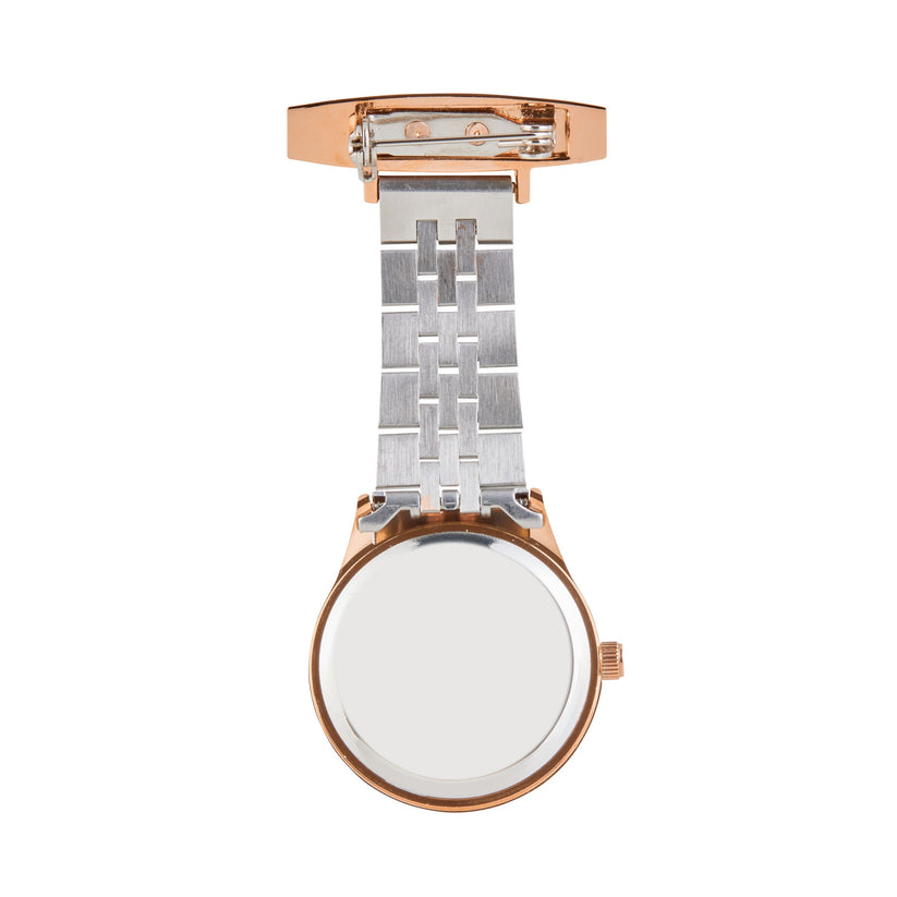 Annie Apple Nurses Fob Watch - Callista - Pearl/Rose Gold/Silver - Lin ...