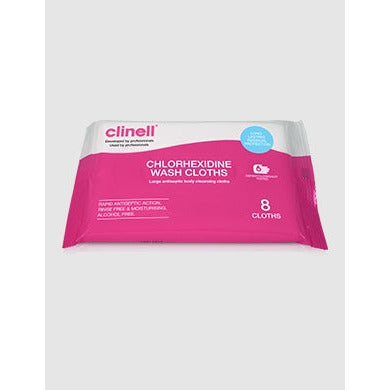 Clinell Chlorhexidine Wash Cloths - Pack of 8 – Medisave UK