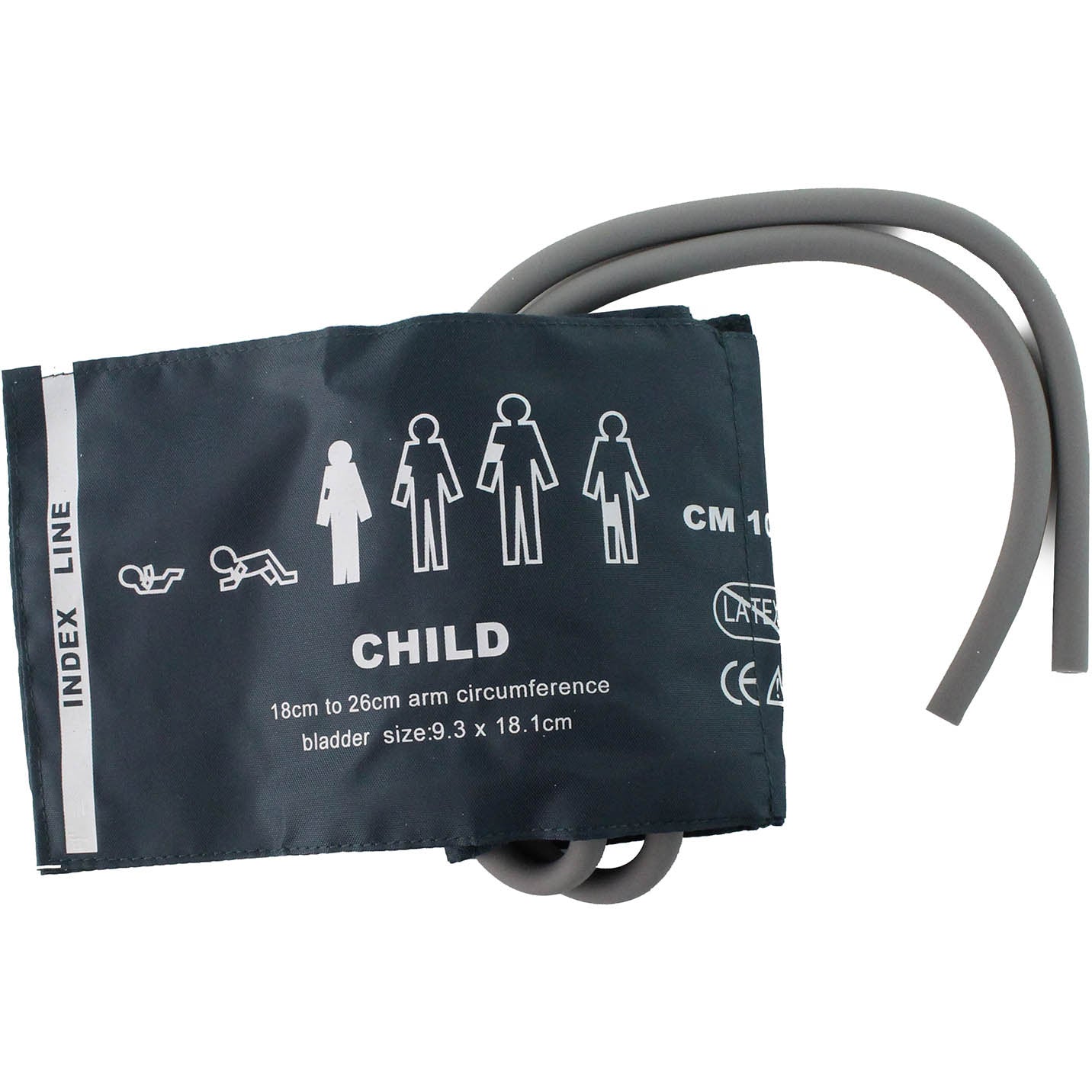 Small Nylon Cuff with Bladder 2 Tubes (38cm x 7cm) – Medisave UK