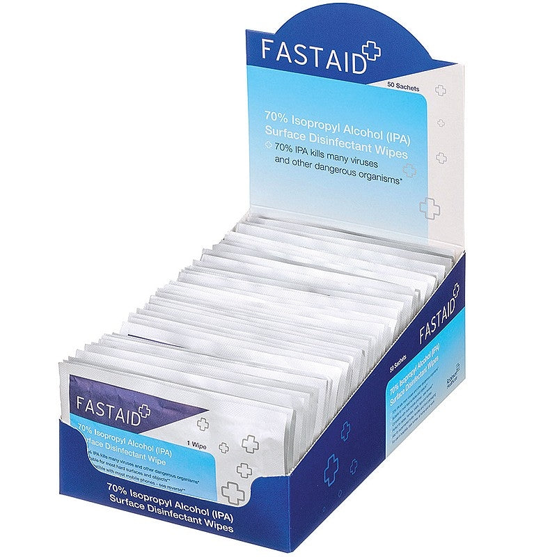 70% IPA Hands Disinfectant Wipes - 50 Sachets – Medisave UK