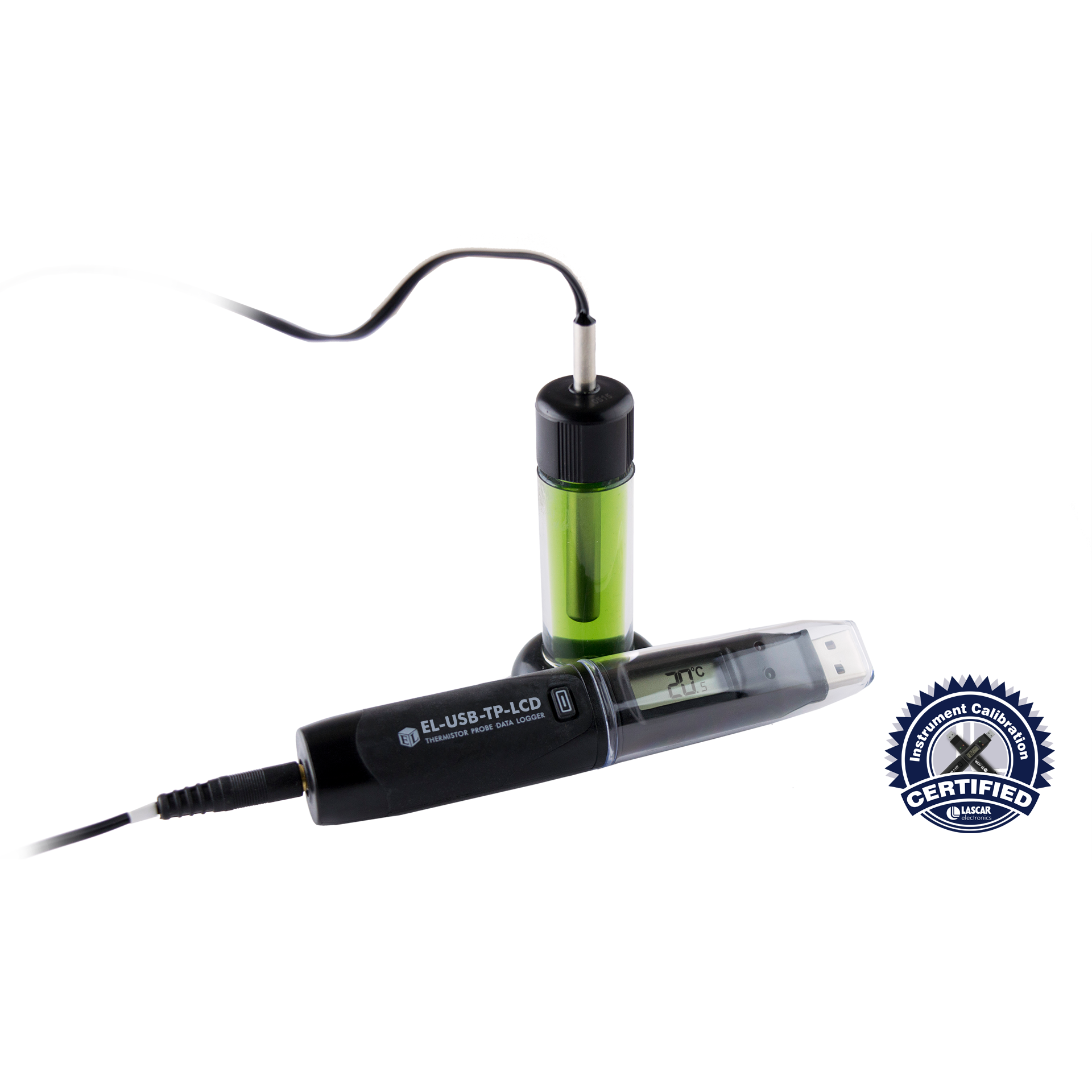 High Accuracy USB Vaccine Data Logger with LCD and Glycol Probe Calibr ...