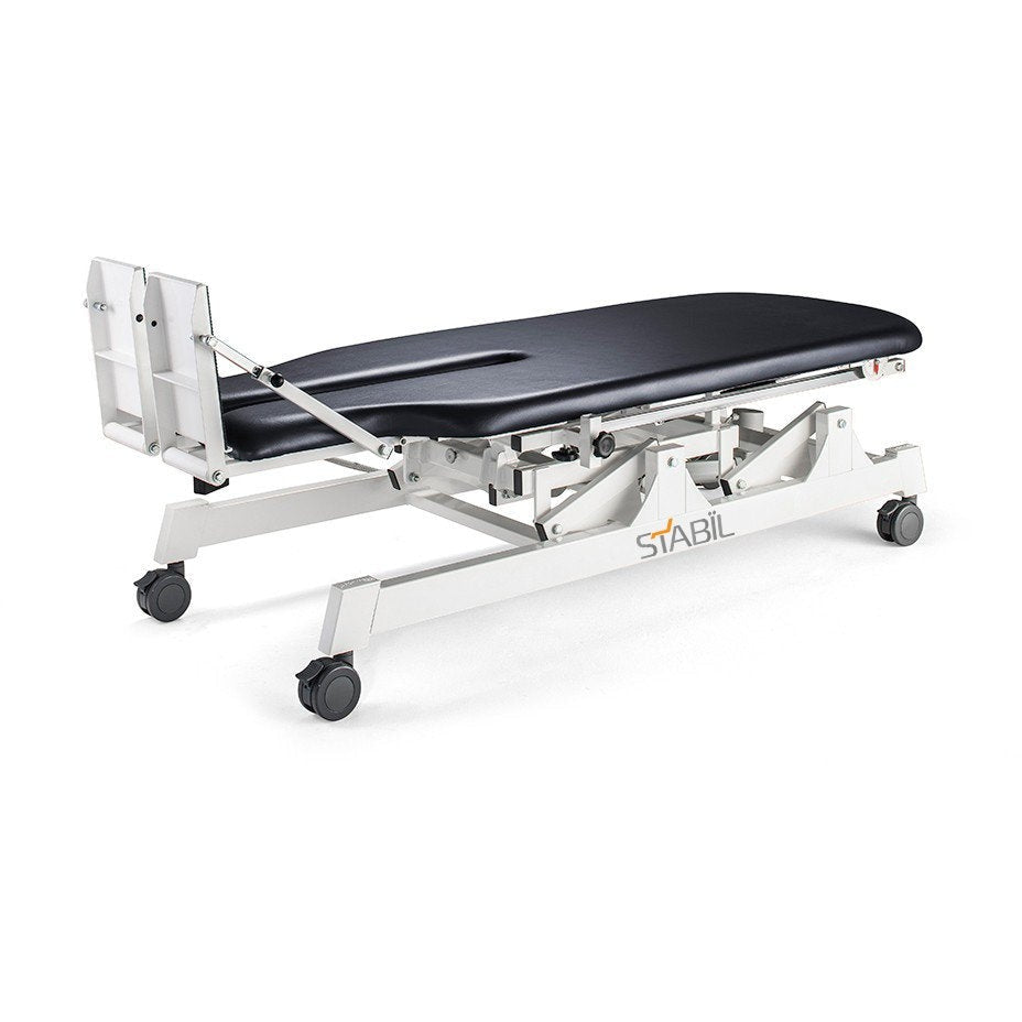 STABIL Altitude Electric Tilt-Table / White Frame / Blue Upholstery ...