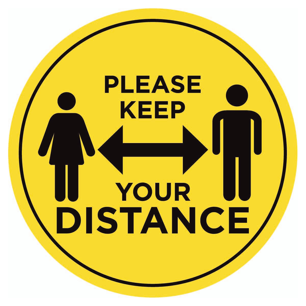 Please keep your distance – 400mm - Single – Medisave UK