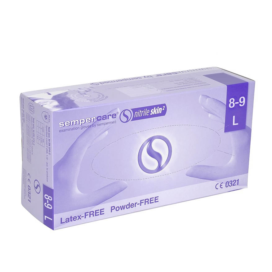 Sempercare Lavender Nitrile Powder-Free Gloves - Large – Medisave UK