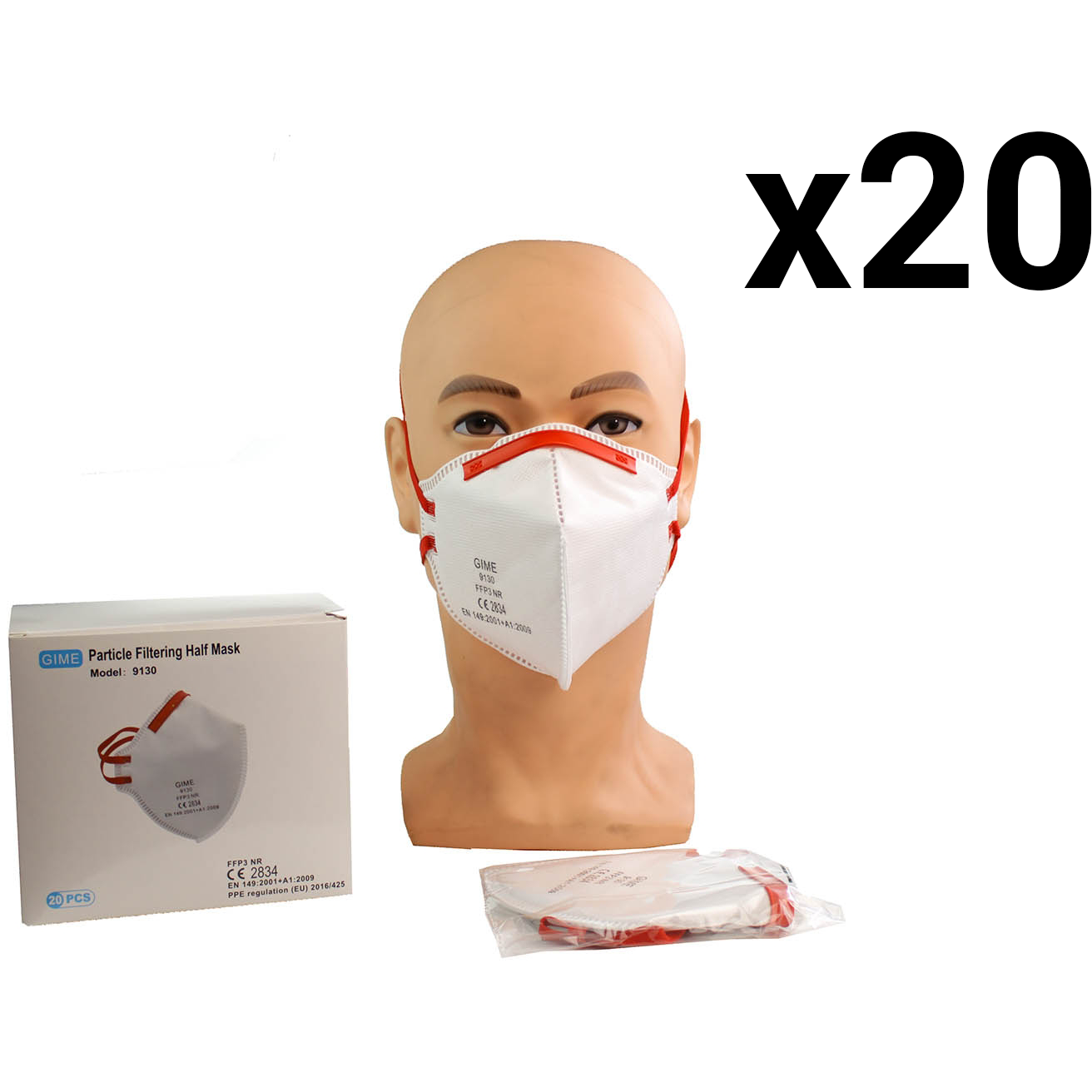 FFP3 Non Valved Face Mask (Box of 20 Masks) – Medisave UK