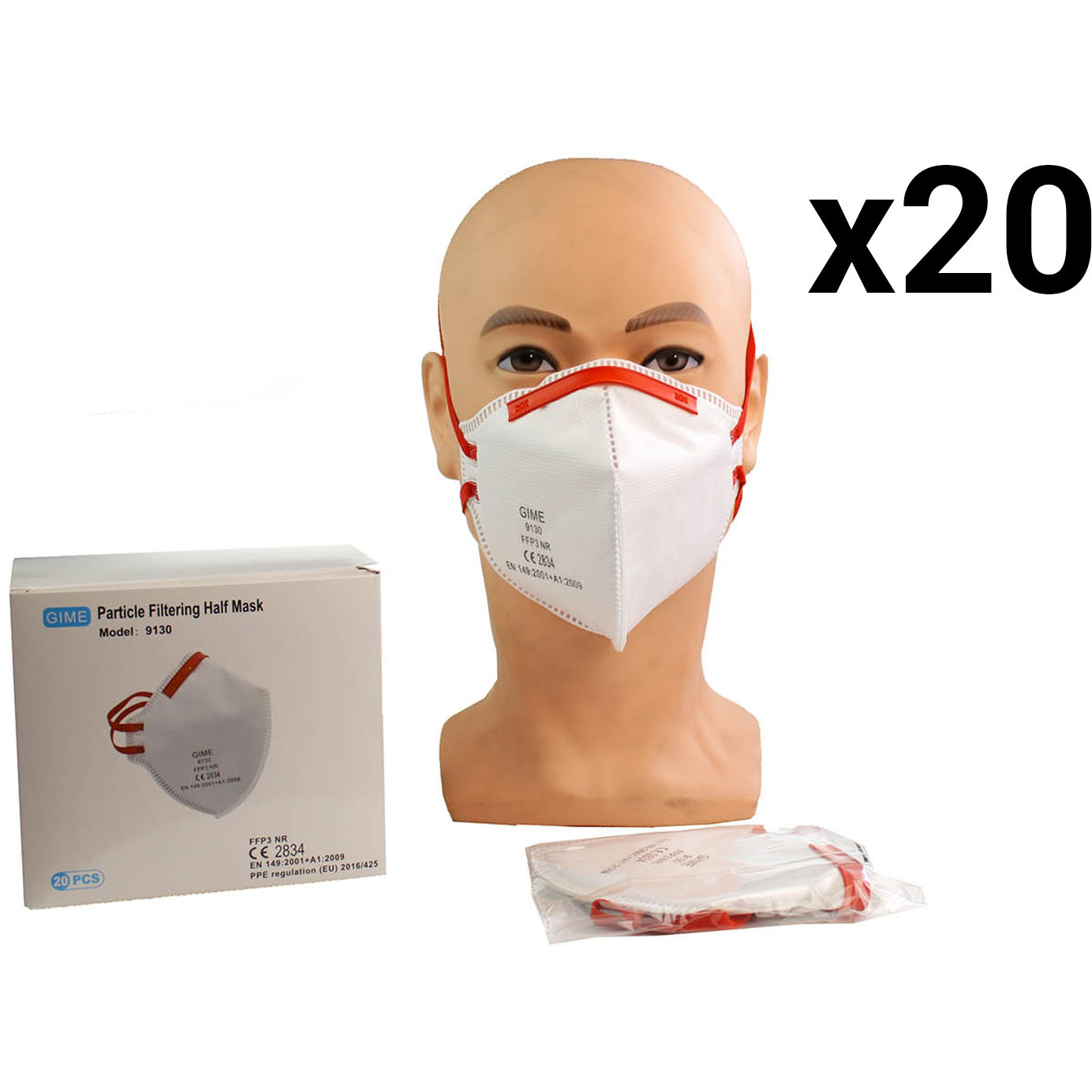 FFP3 Non Valved Face Mask (Box of 20 Masks) – Medisave UK