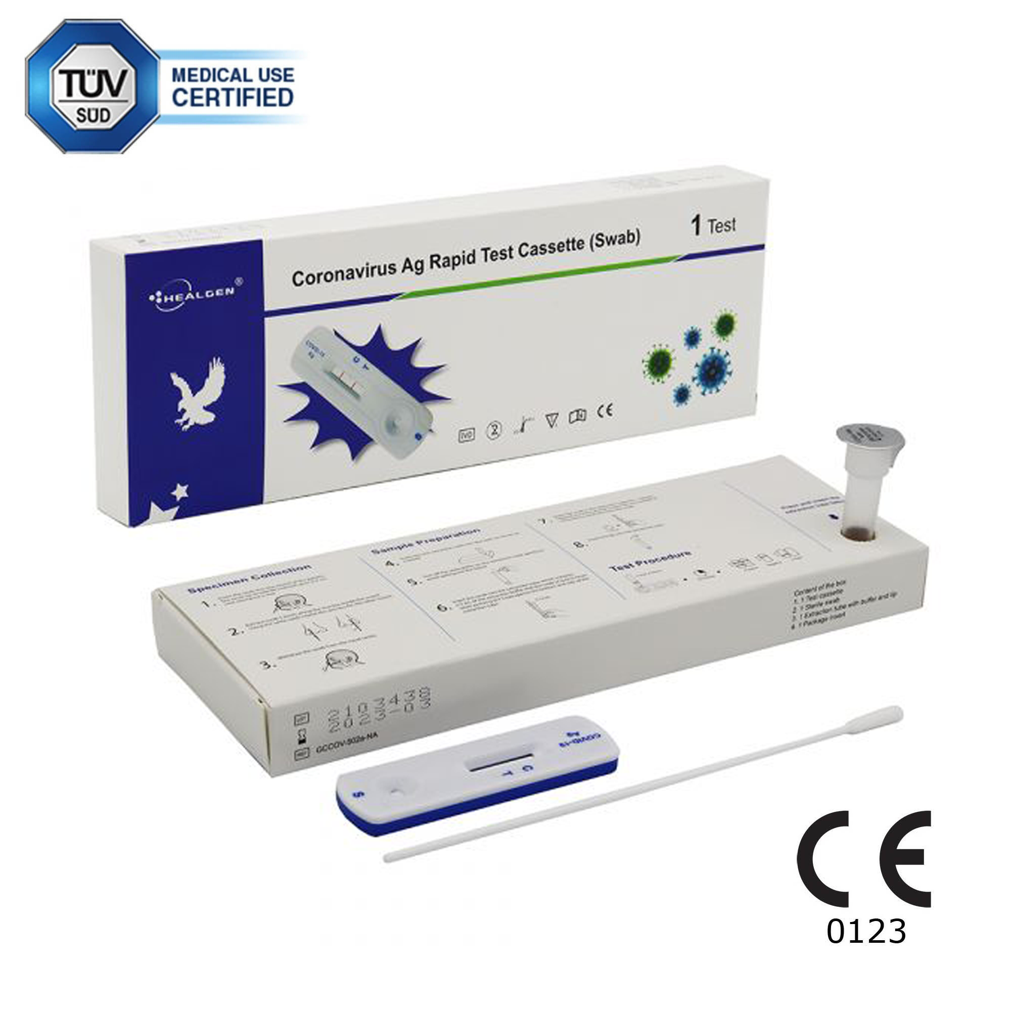 Healgen COVID-19 Rapid Antigen Self Test Kit (x1 Single Kit) – Medisave UK