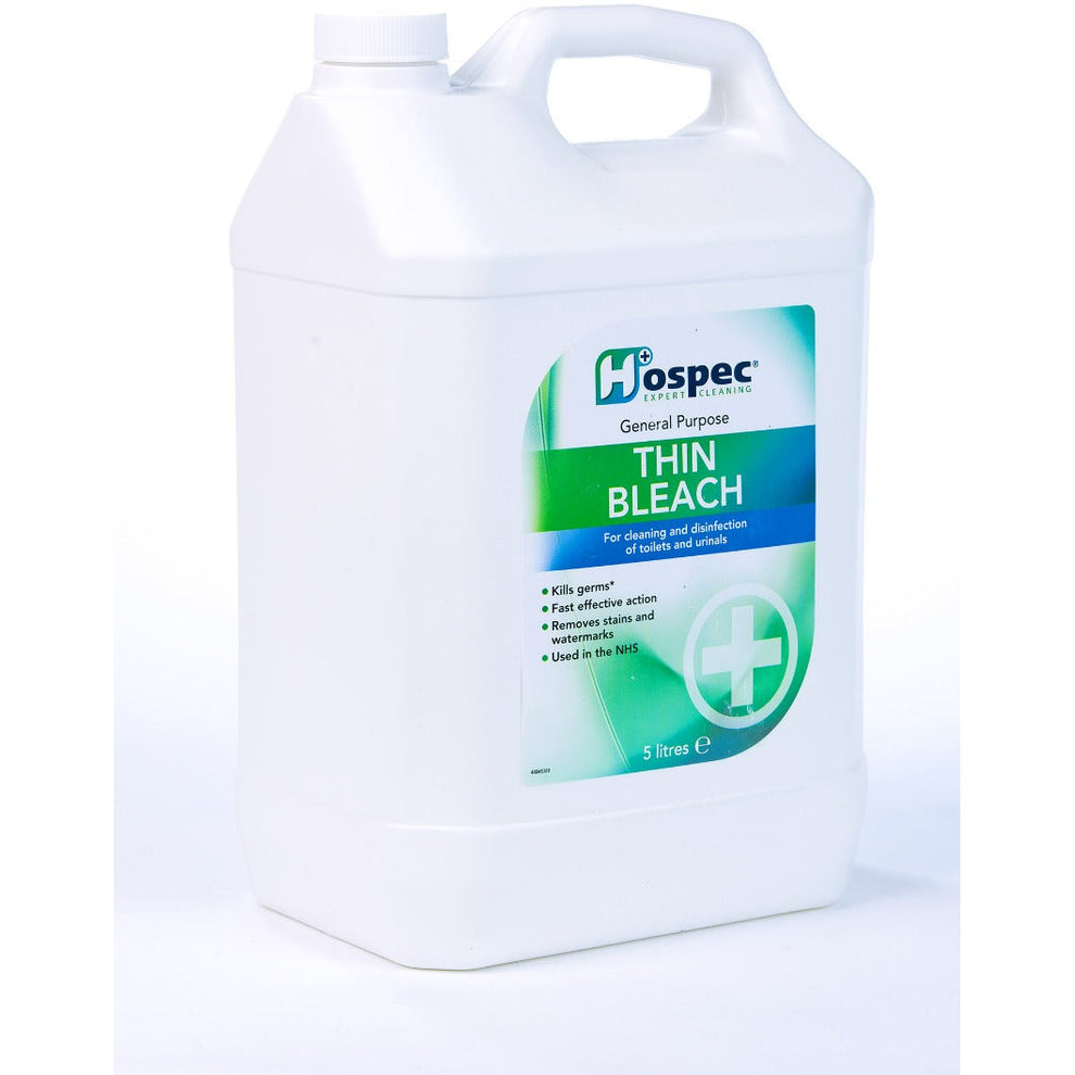 Hospec Thin Bleach 5 Litre x 1 – Medisave UK