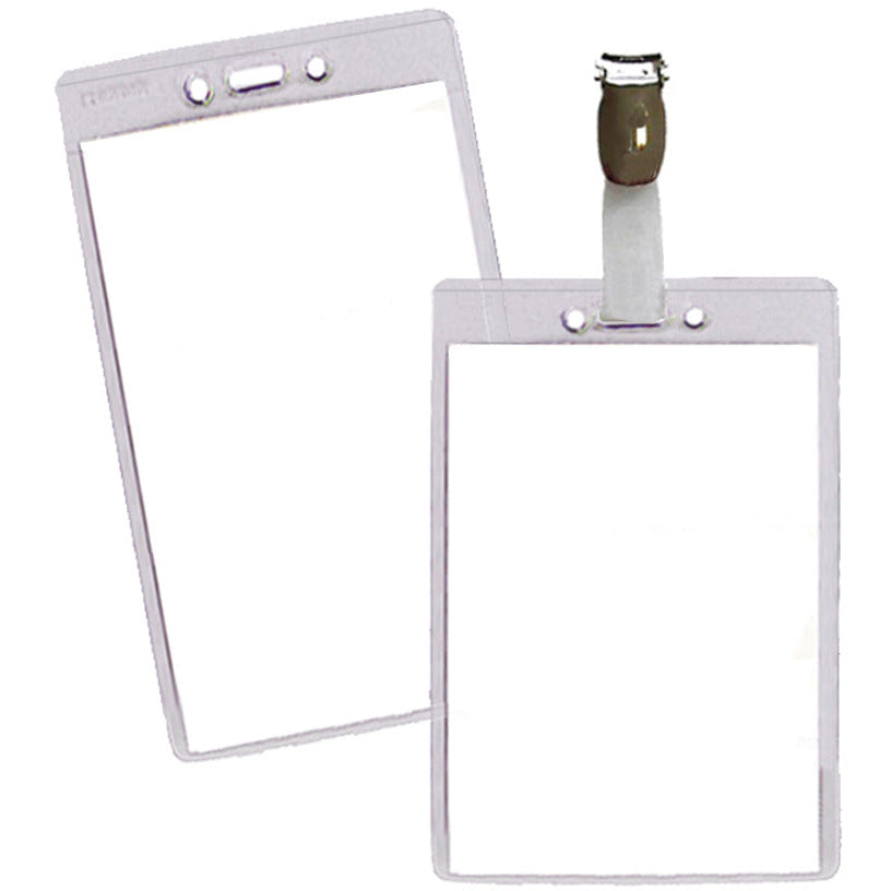 Portrait Security Badges - Clear - 60 x 90mm - Pack of 50 – Medisave UK