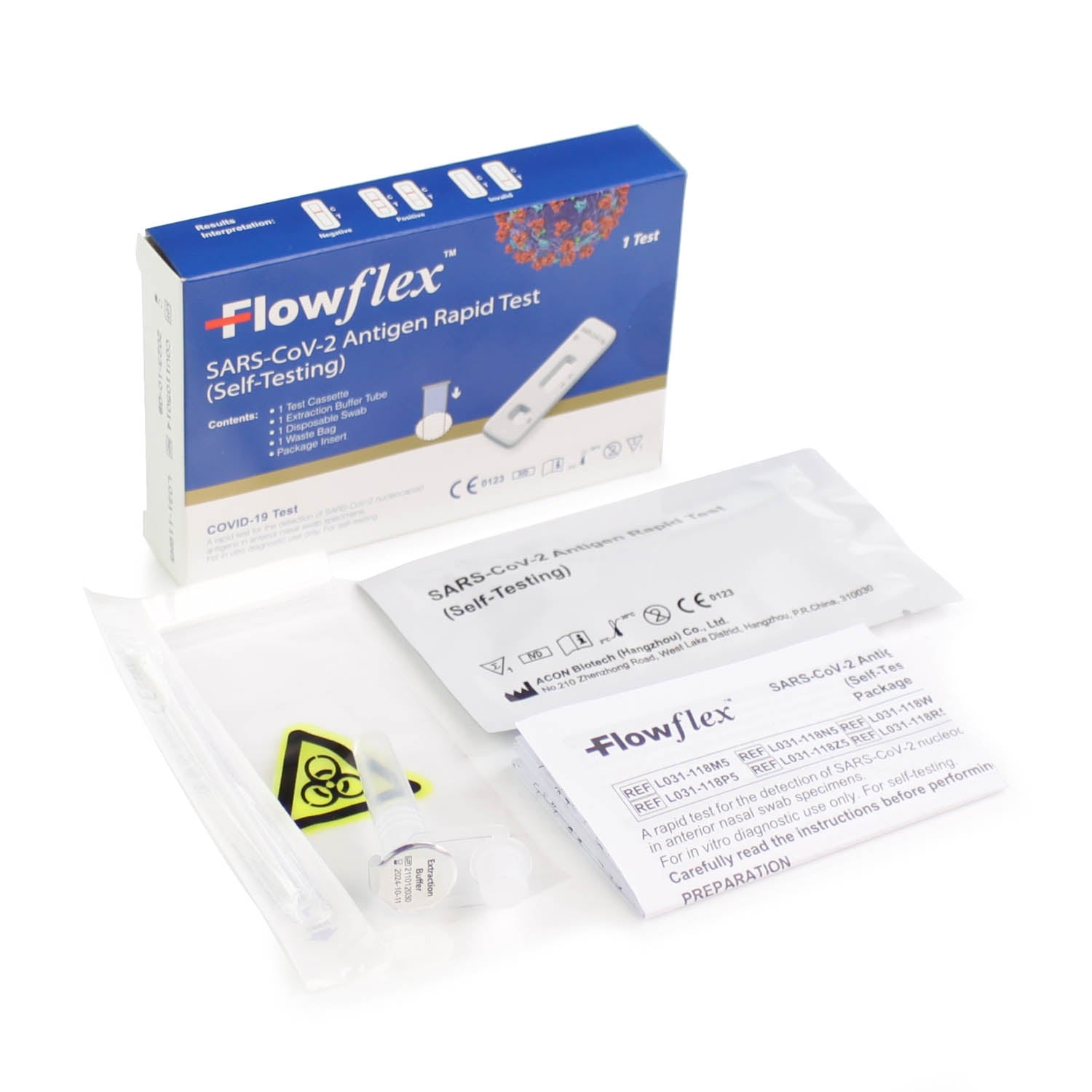 Flowflex Coronavirus Test SARS-CoV-2 Antigen Rapid - Single [Self ...