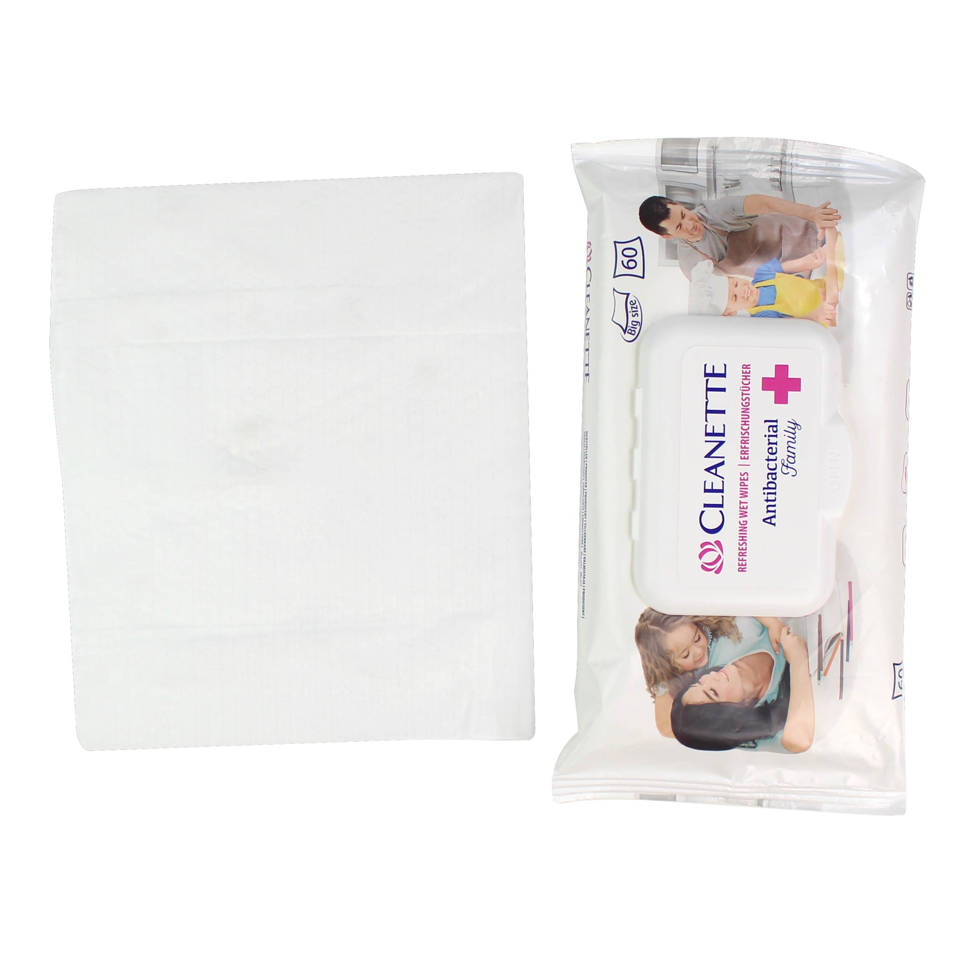 Cleanette Antibacterial Wipes - Pack of 60 Wipes – Medisave UK