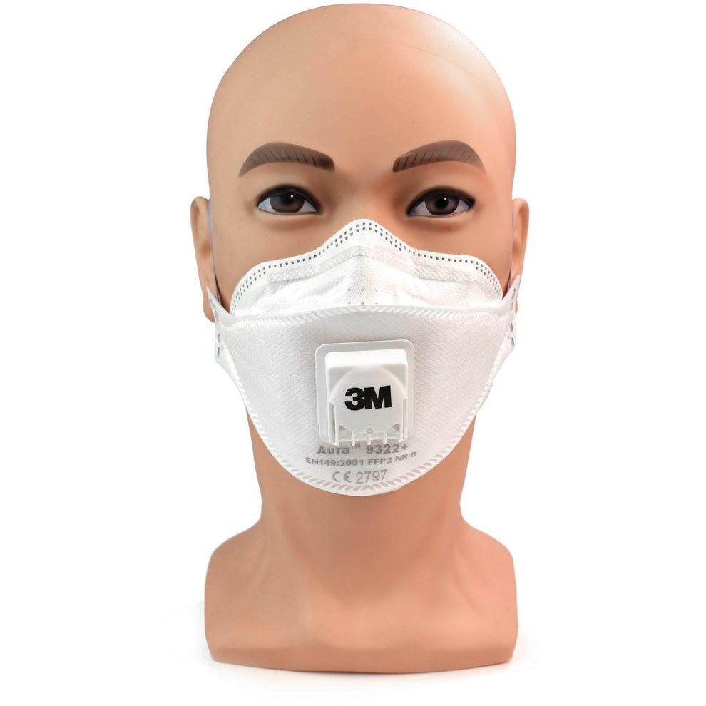 3M™ Aura™ 9322+ FFP2 Valved Respirator Face Mask - Box of 10 – Medisave UK