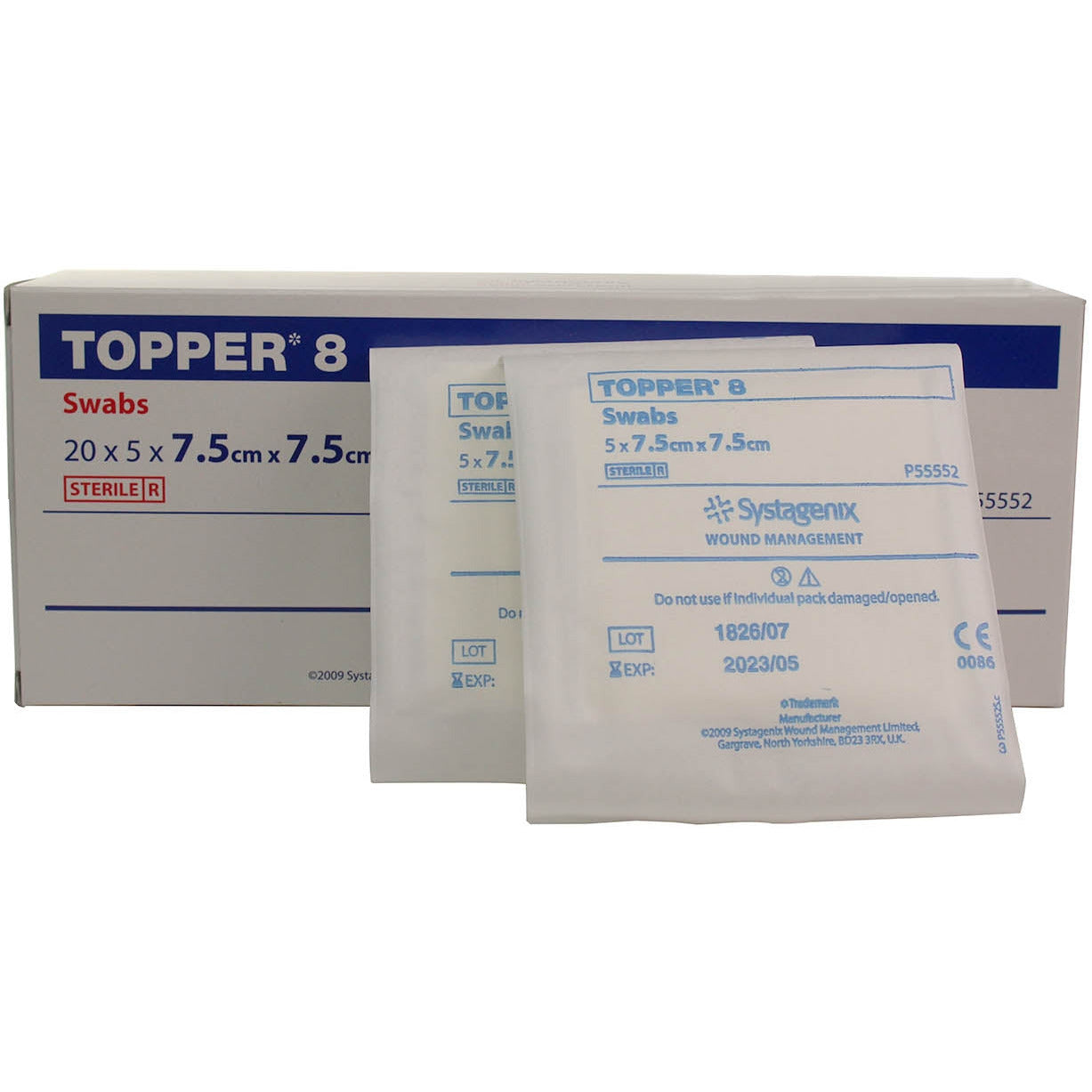 J&J Topper 8 Gauze Swabs: 7.5 x 7.5cm x 400 – Medisave UK