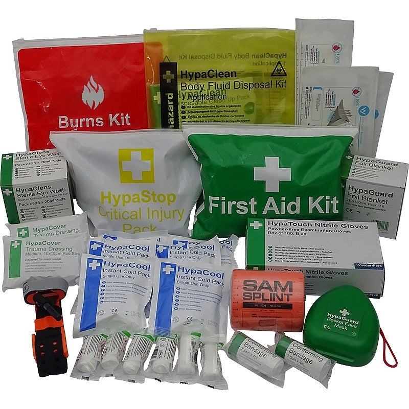 Emergency Trauma Kit in Red Emergency Bag – Medisave UK