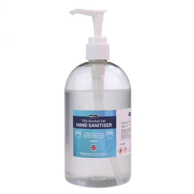 MediPro 70% Alcohol Hand Sanitiser 500ml With Pump