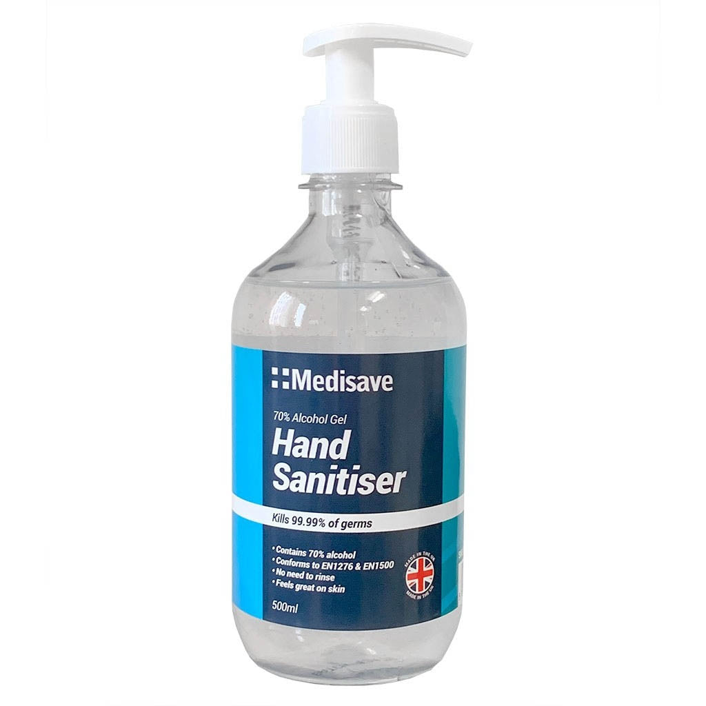 MediPro 70% Alcohol Hand Sanitiser 500ml With Pump – Medisave UK
