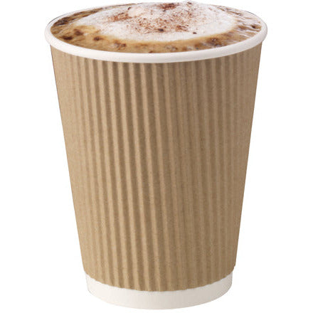 Metro Cup Rippled Cup 8oz Brown x 1000 – Medisave UK