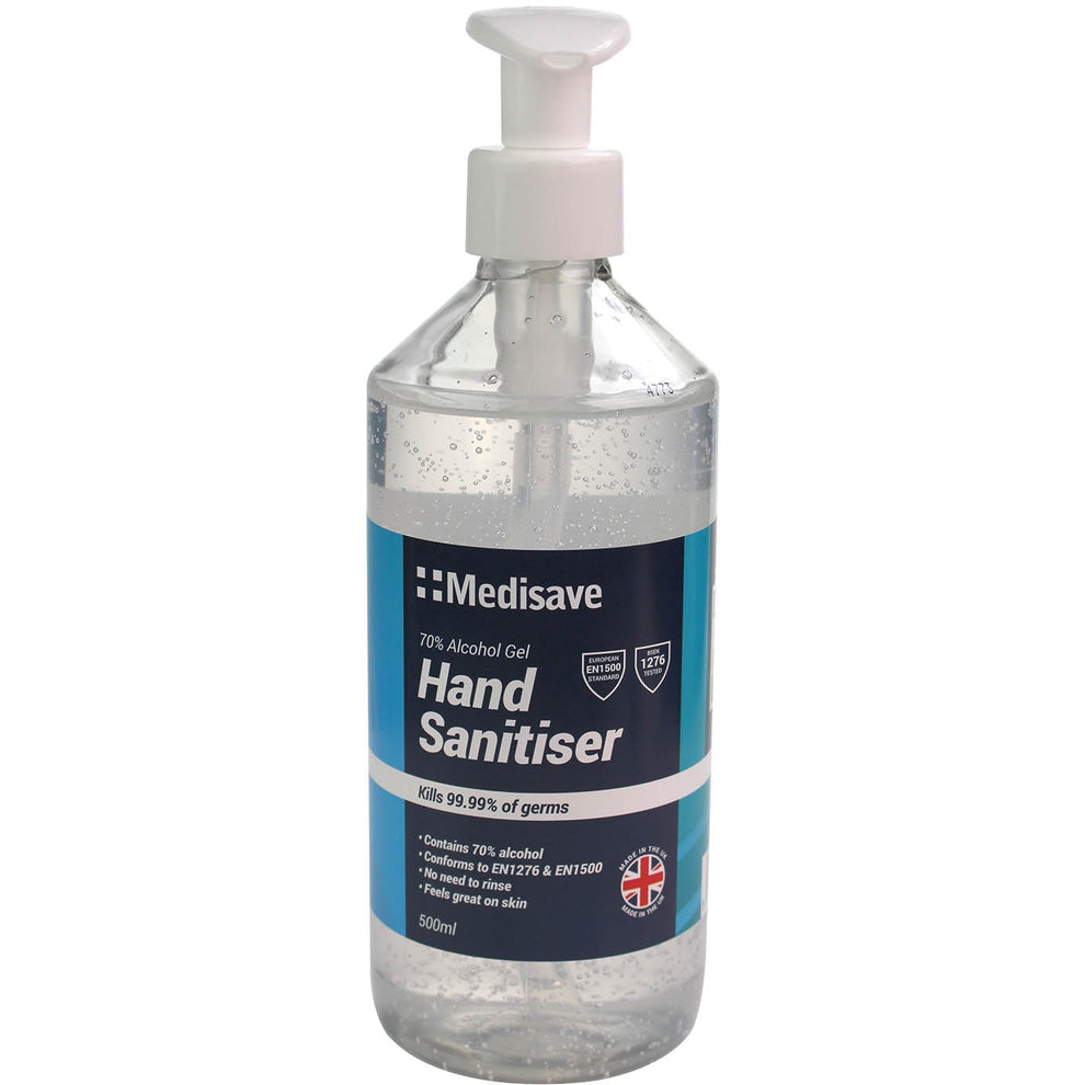 MediPro 70% Alcohol Hand Sanitiser 500ml With Pump – Medisave UK